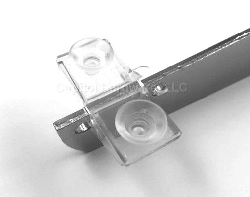 Clear plastic center shelf rest w/ Clear Cushions, perfect for glass ...