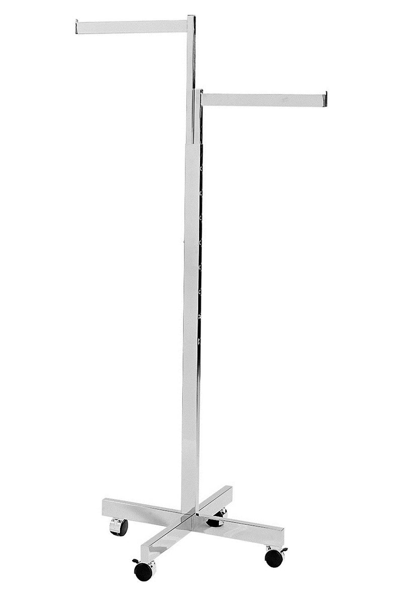 2-Way Rack, Rectangular Upright, W/ Rect Tube Straight Arms, "X" Base ...