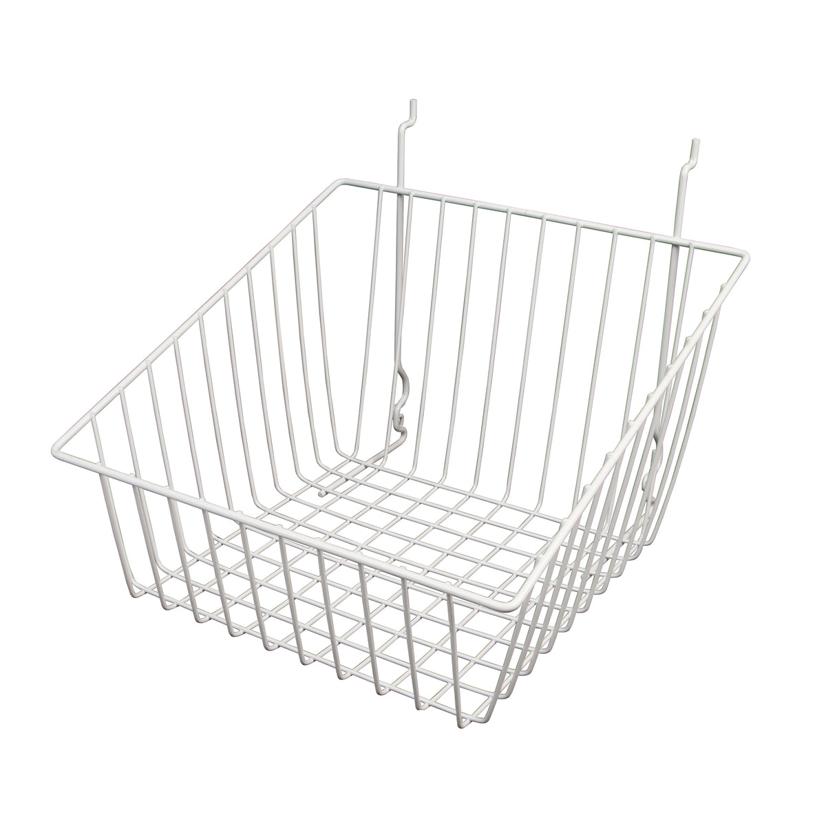 All Purpose Shallow Front Retail Display Basket, 12" x 12" x 8" rear ...